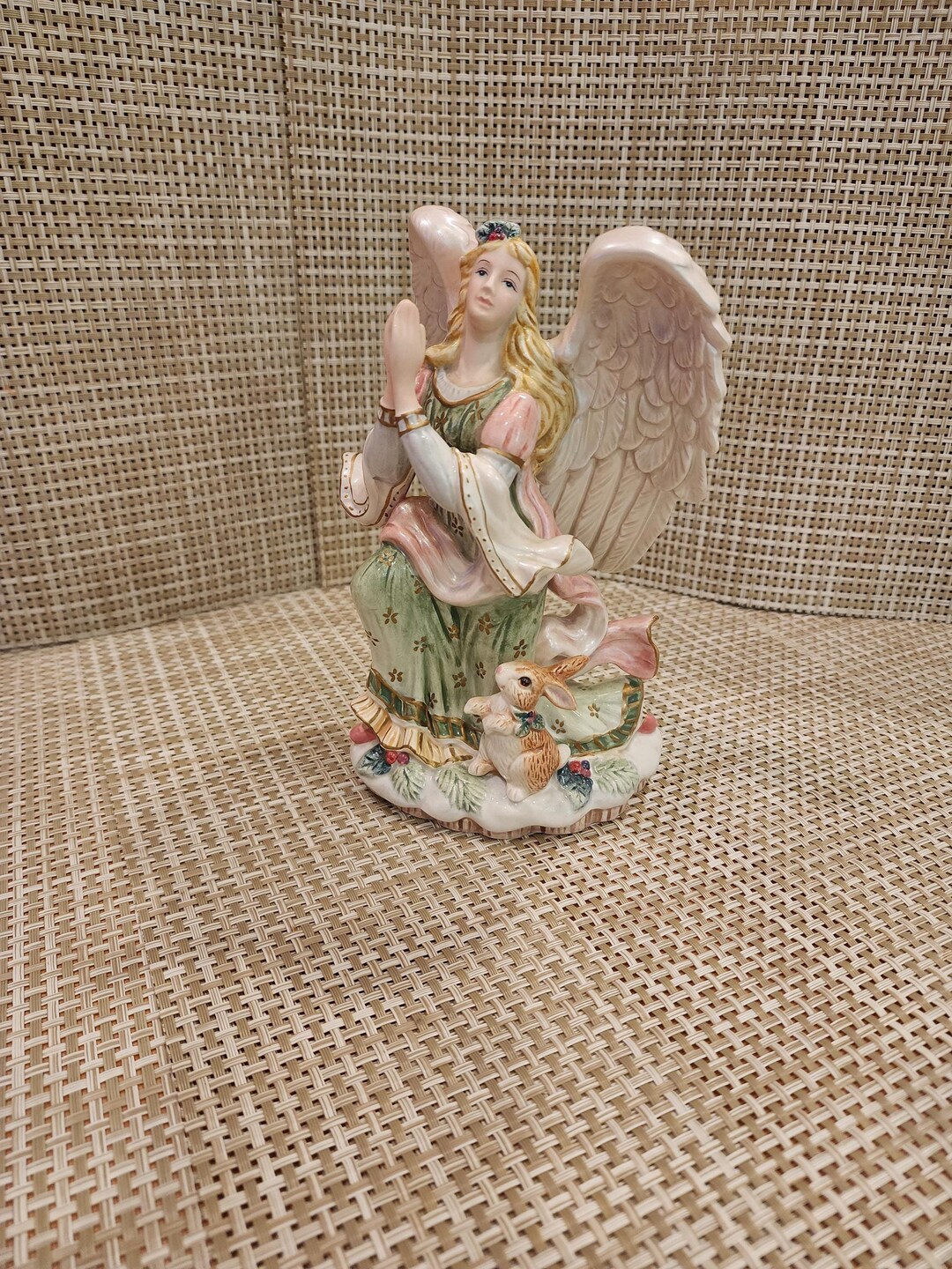 Vintage Fitz and Floyd Hand-painted Christmas Angel From the Peaceable ...