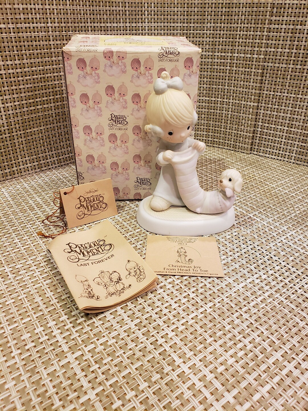 Vintage Precious Moments Porcelain Figurine christmas Joy - Etsy