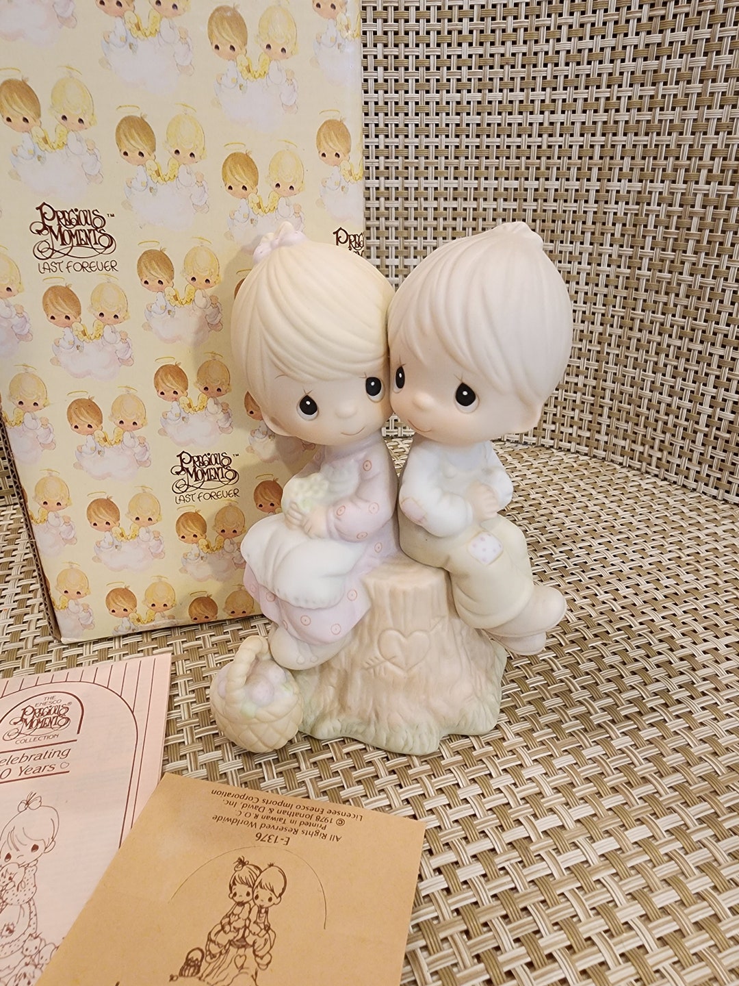 Vintage Precious Moments Porcelain Figurine “love One Another" With Box ...