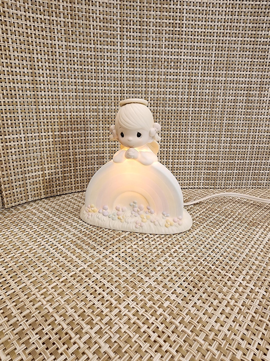 Lighted! Vintage Precious Moments Porcelain Figurine “god Bless You ...
