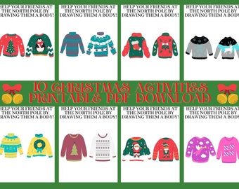 Christmas Let's Draw Activity Sheets | Festive Grid Drawing Game | 6 ...