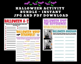 Halloween Bundle for Kids / 5 Halloween Activities Included / - Etsy
