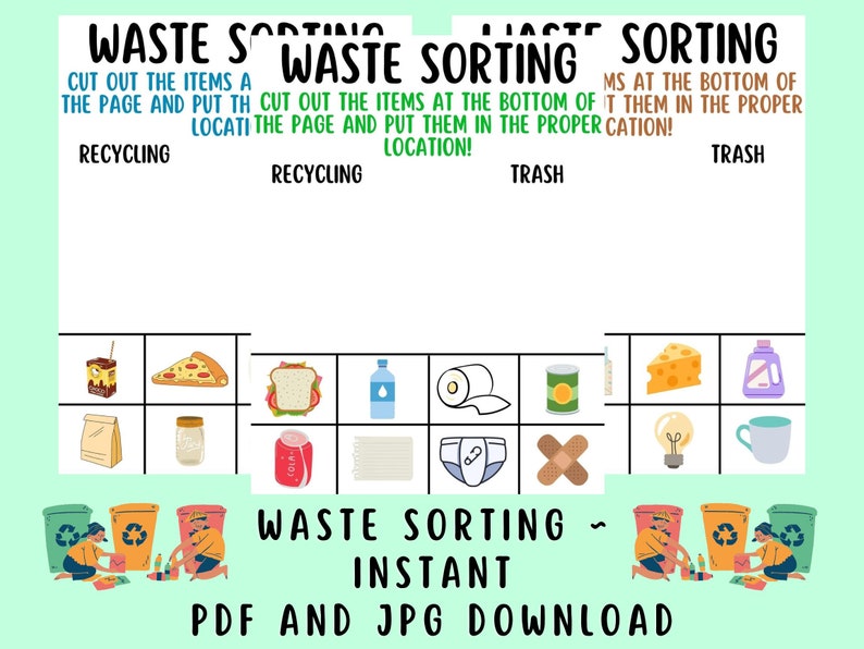 Waste Sorting ~ Printable Activity Bundle - Etsy