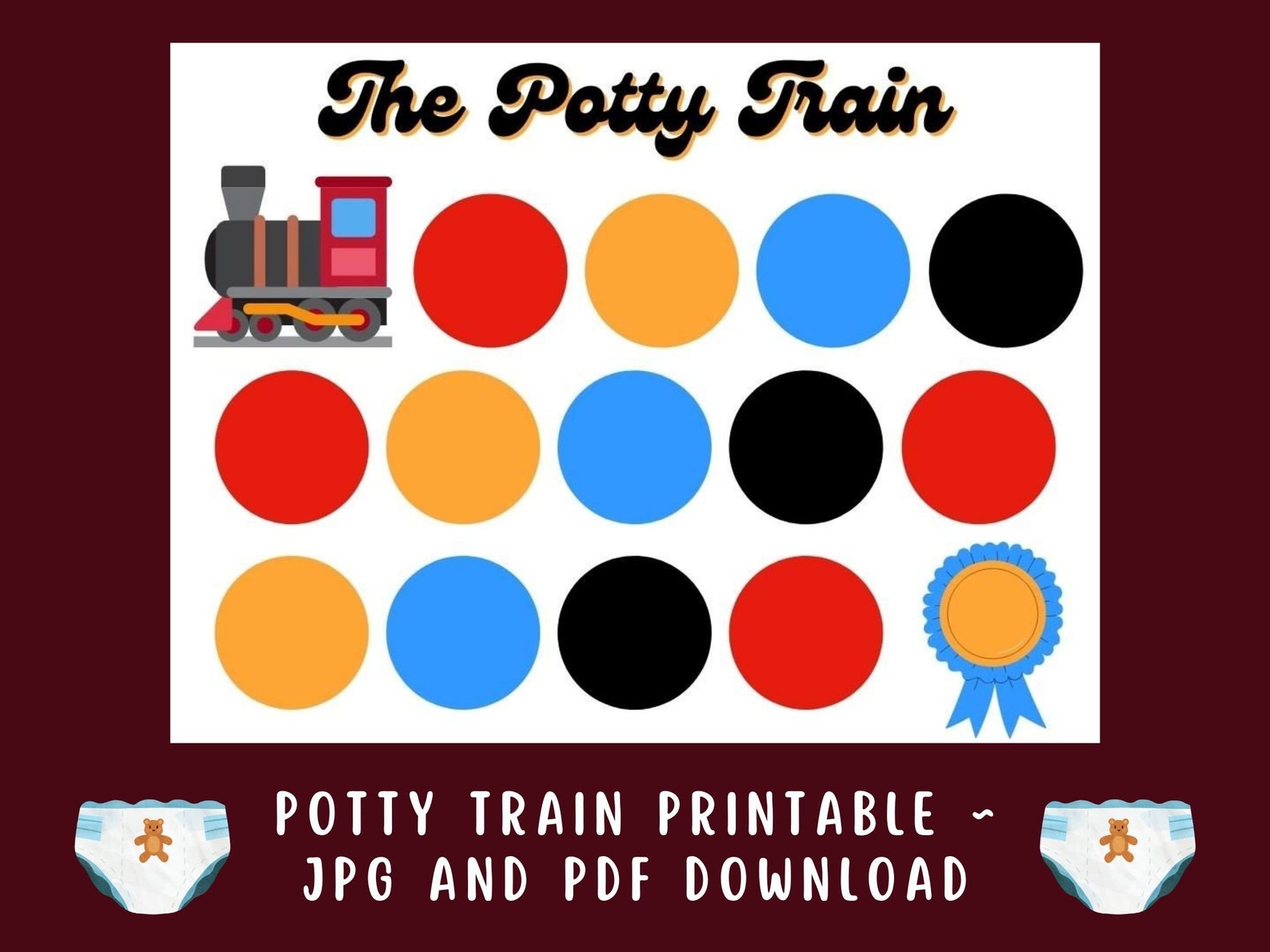 Potty Train Printable - Etsy