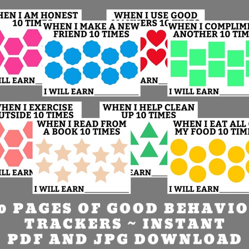 Kids Good Behavior Reward Ticket Printable Digital PDF Prize | Etsy