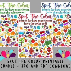 Spot the Color ~ Printable Bundle - Etsy