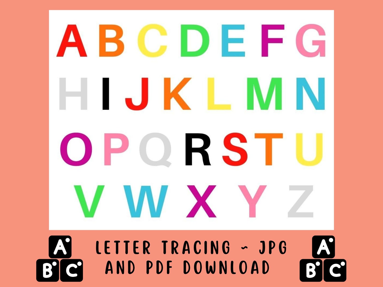 Letter Tracing ~ Alphabet Bundle - Etsy