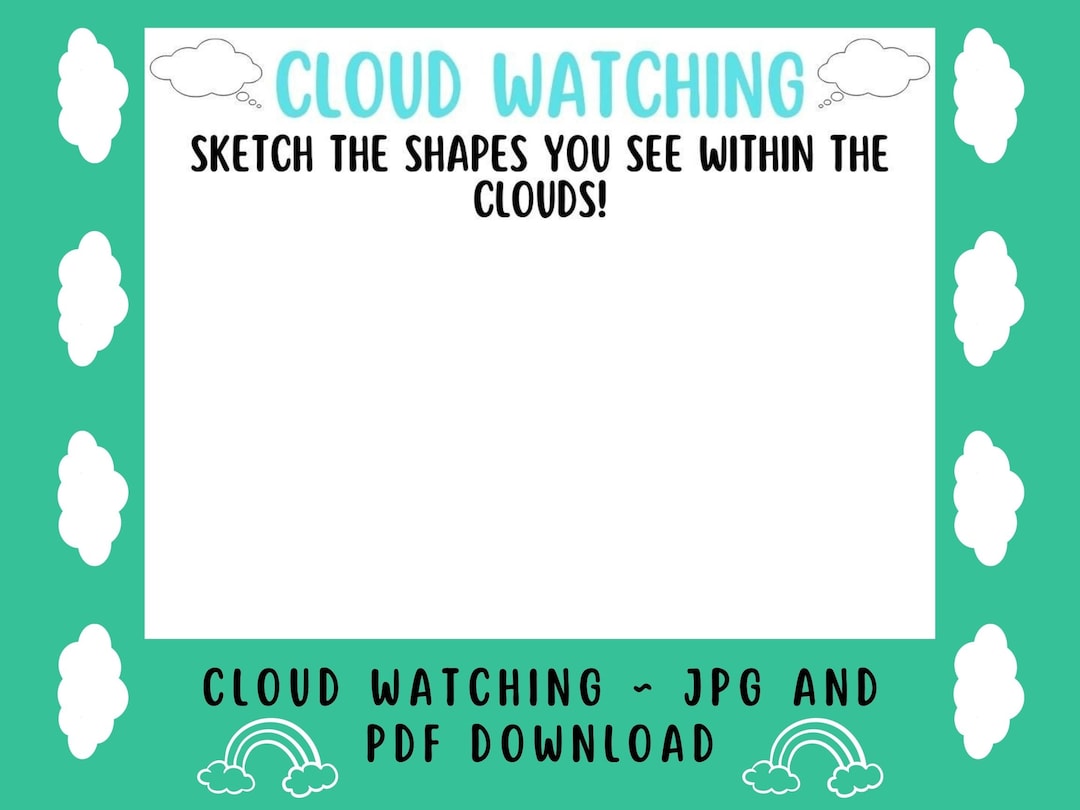 Cloud Watching Printable - Etsy