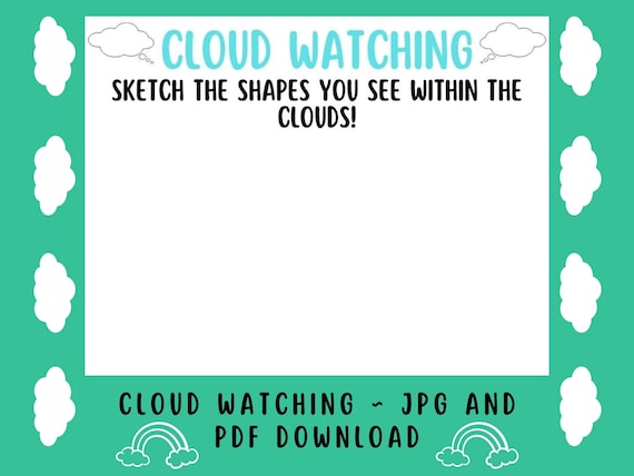 Cloud Watching Printable | Etsy