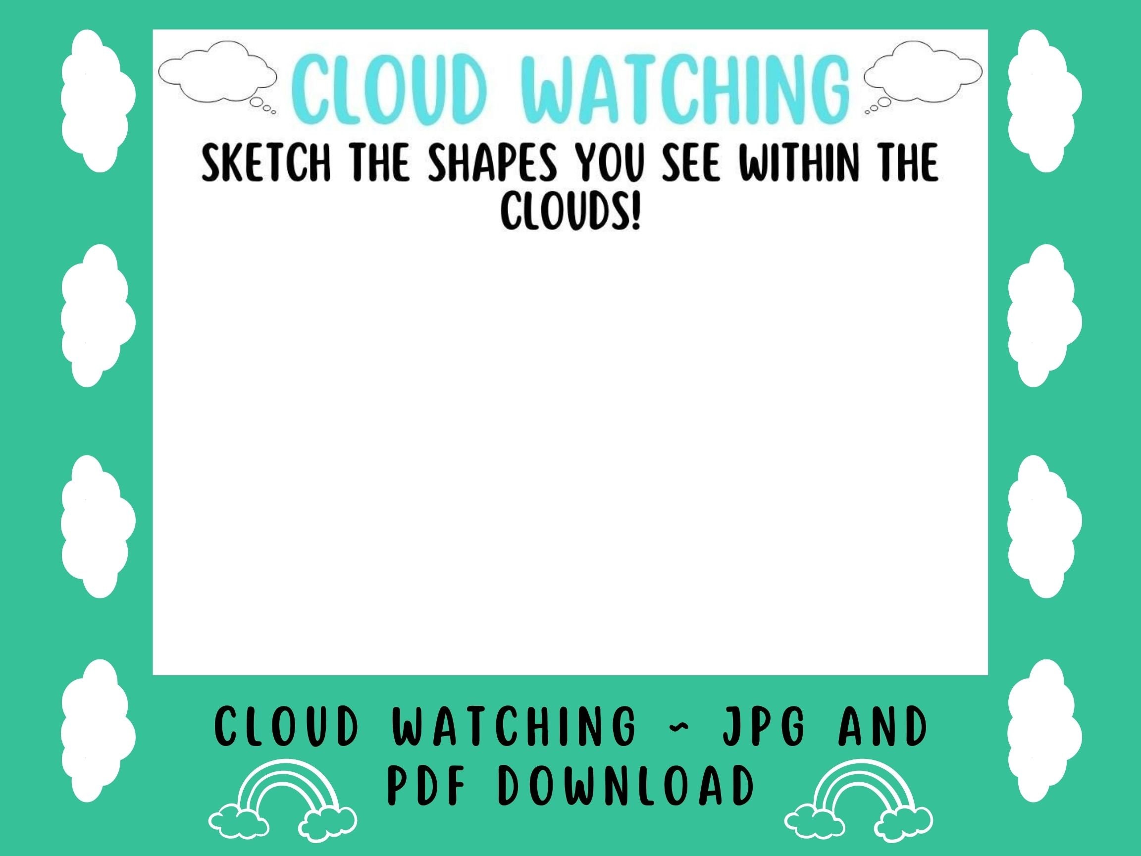 Cloud Watching Printable - Etsy