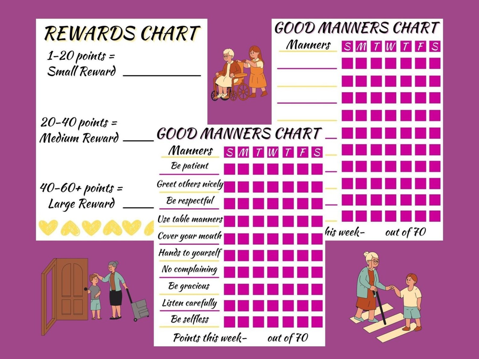 Good Manners Chart ~ Digital Bundle - Etsy