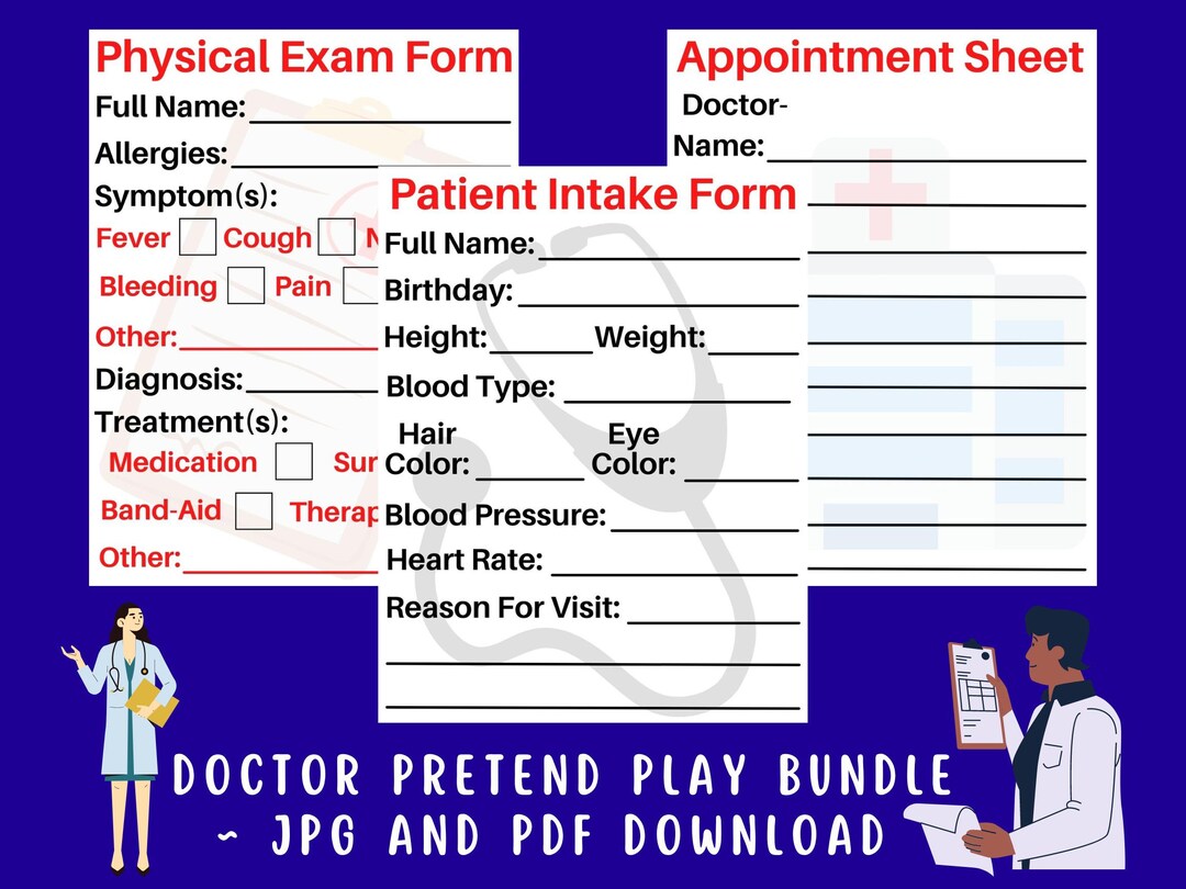 Doctor Pretend Play ~ Printable Bundle - Etsy