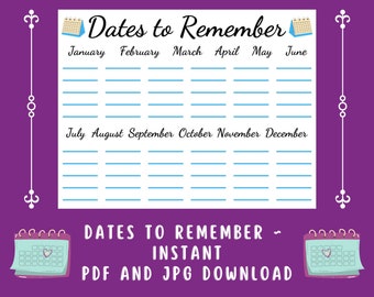 Printable Blank Rainbow Calendar, PDF BUNDLE With Yearly Dates to ...