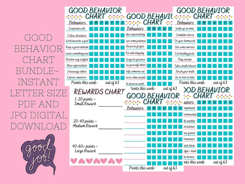 Behavior Chart ~ Digital Bundle - Etsy