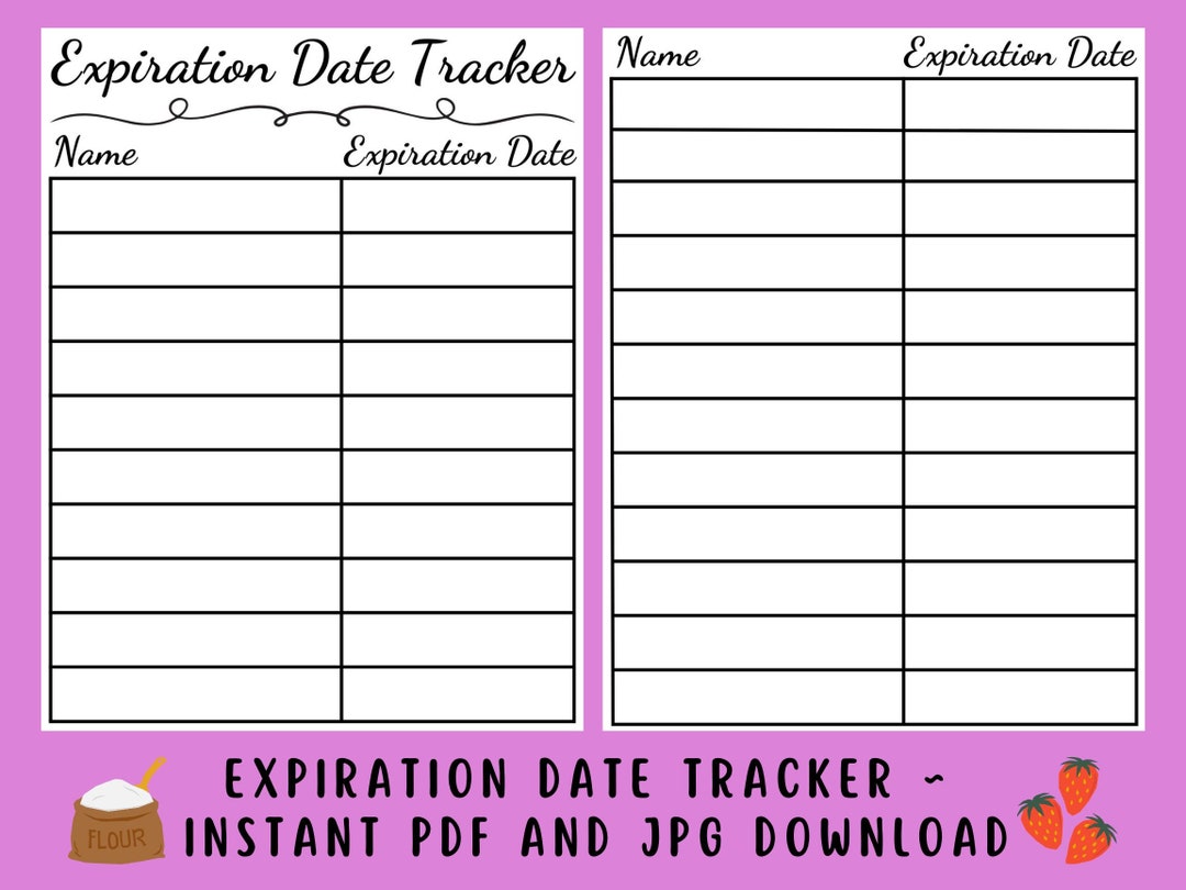 Expiration Date Tracker - Etsy