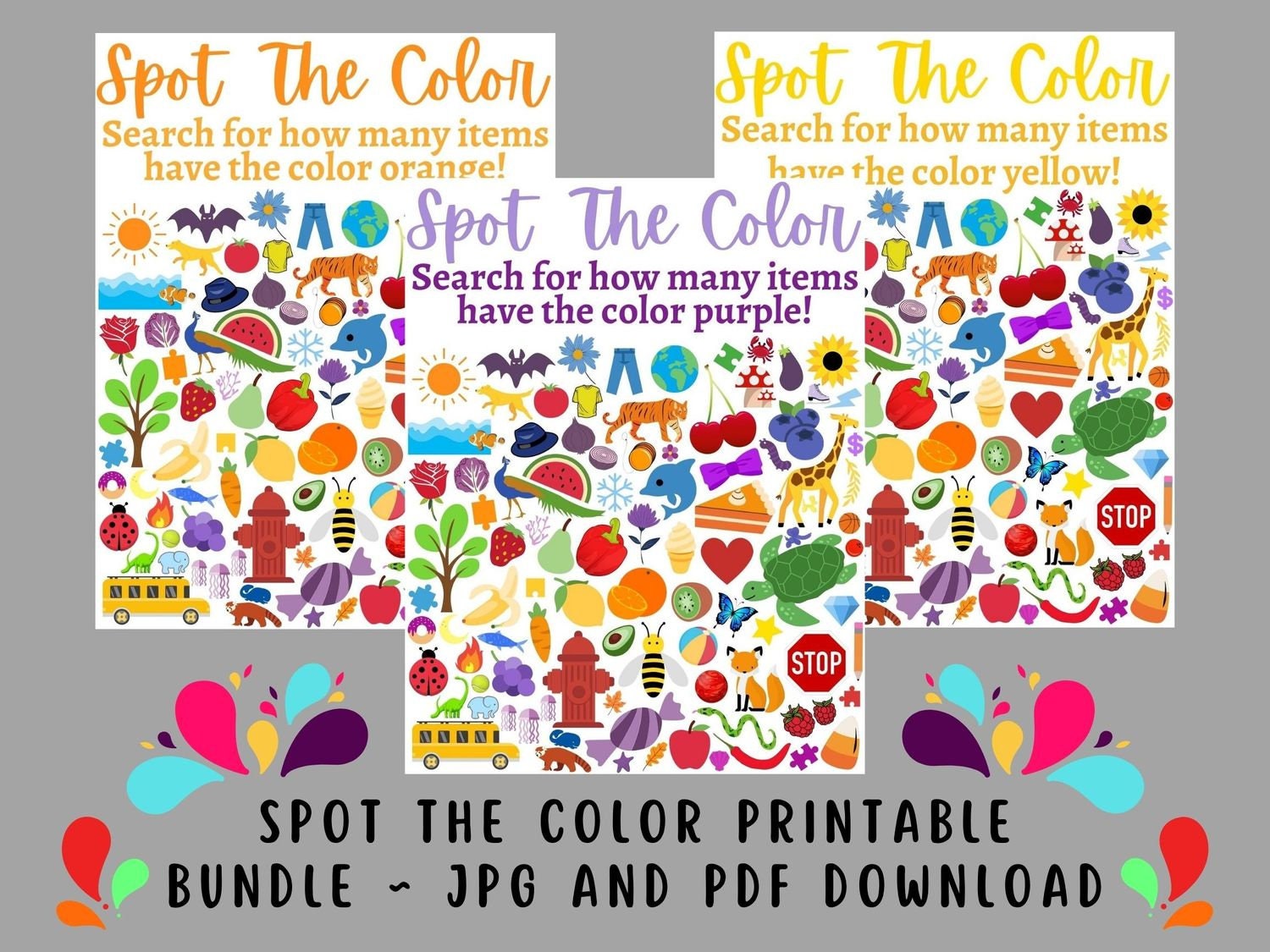 Spot the Color ~ Printable Bundle - Etsy