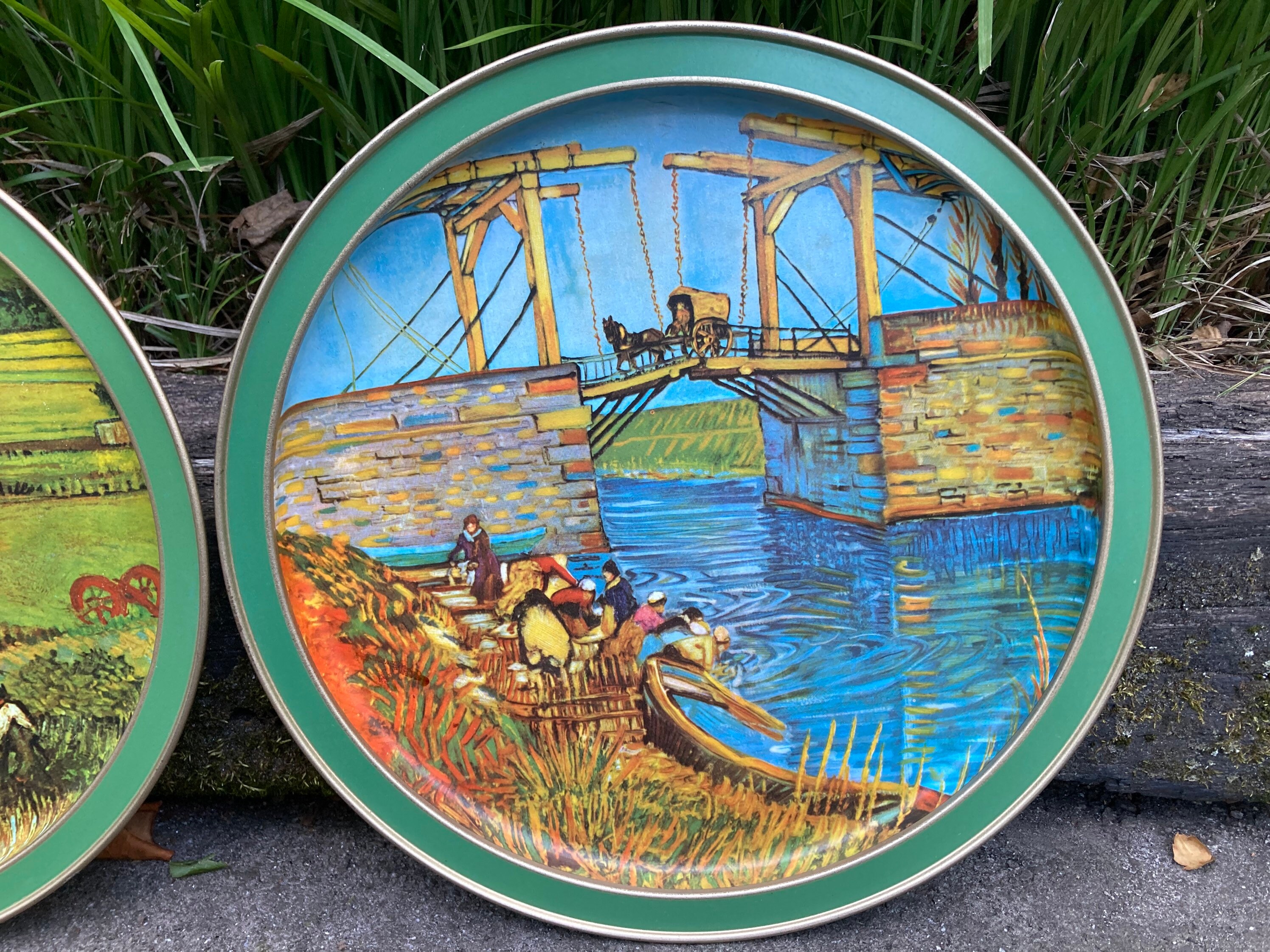 Vintage Vincent Van Gogh Sunshine Biscuits Tin Tray Lids - Etsy