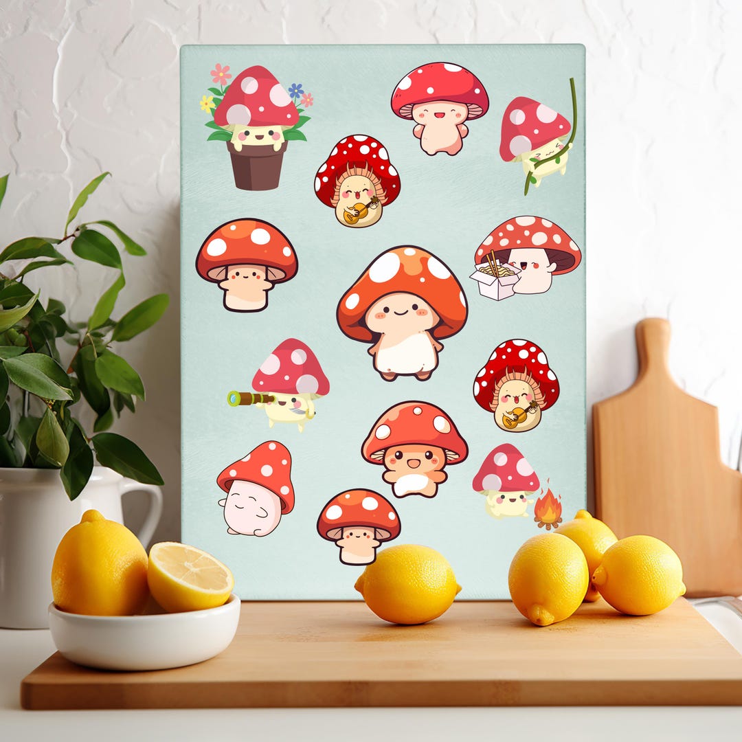 Mushroom Chopping Board, Cute Mushroom Design Chopping Board - Etsy