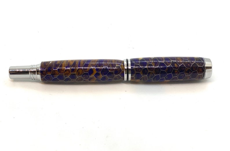 LSU Inspired Purple and Gold Honeycomb JR George Rollerball Pen - Etsy