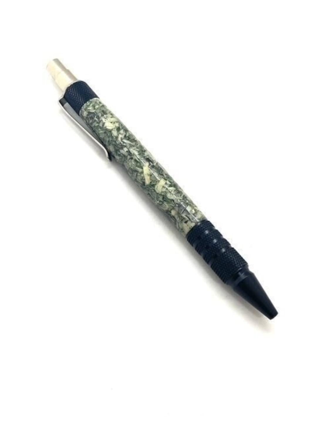 Real Shredded US Money Hybrid Pen Body on a Black Annodized Aluminum ...