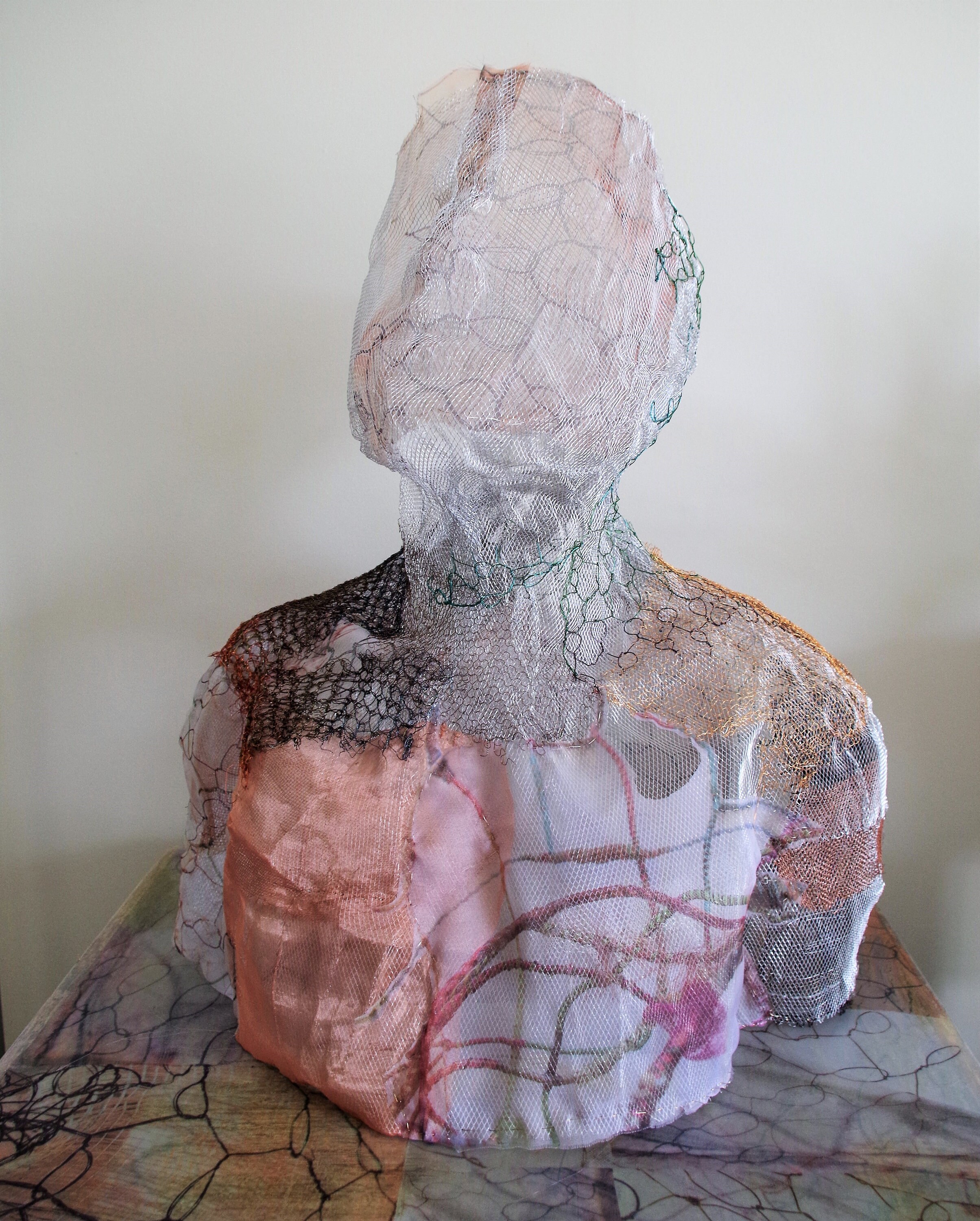 Wire Mesh Sculpture, Original Artwork, Male Bust, Figurine, Torso - Etsy