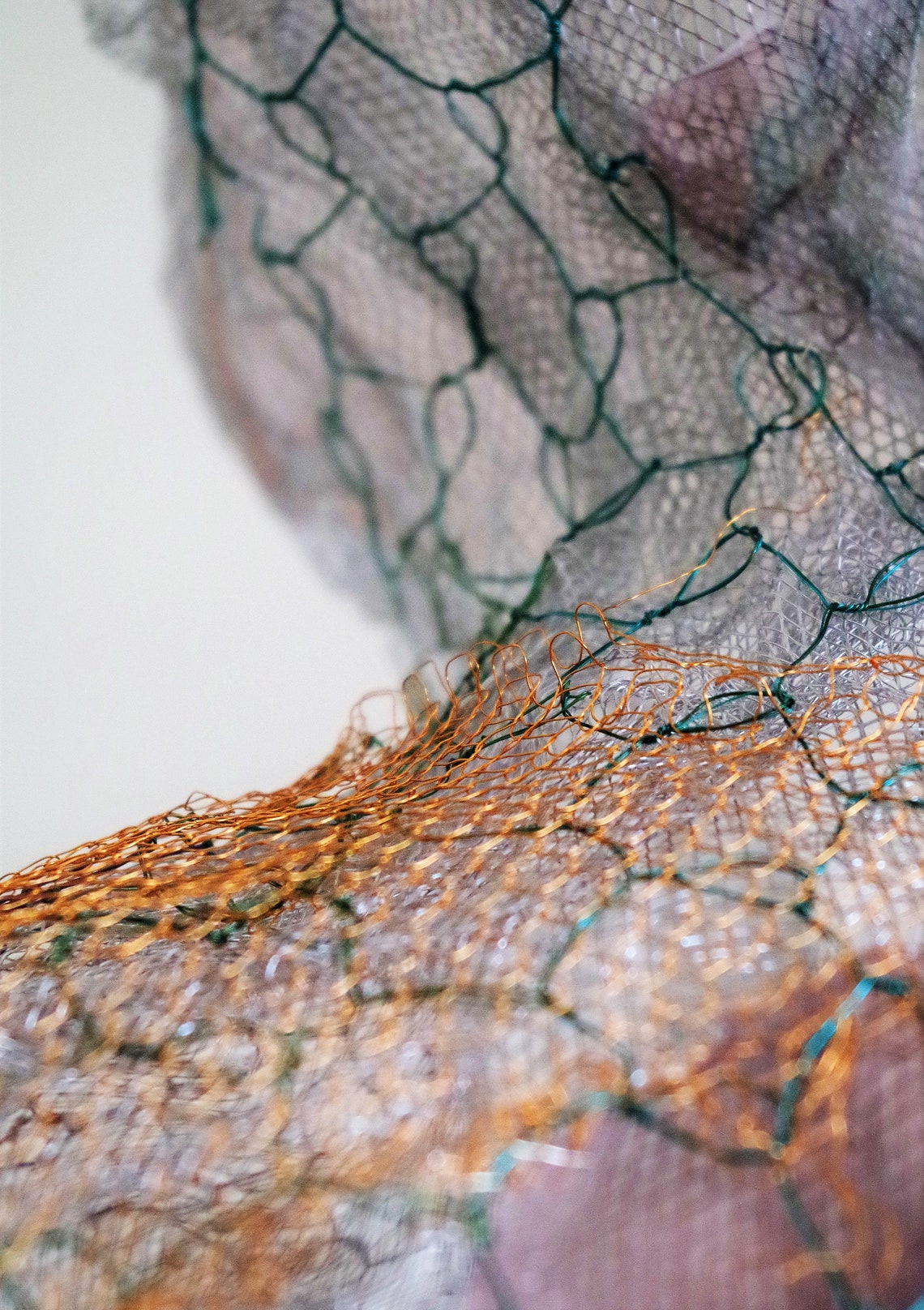 Wire Mesh Sculpture, Original Artwork, Male Bust, Figurine, Torso - Etsy