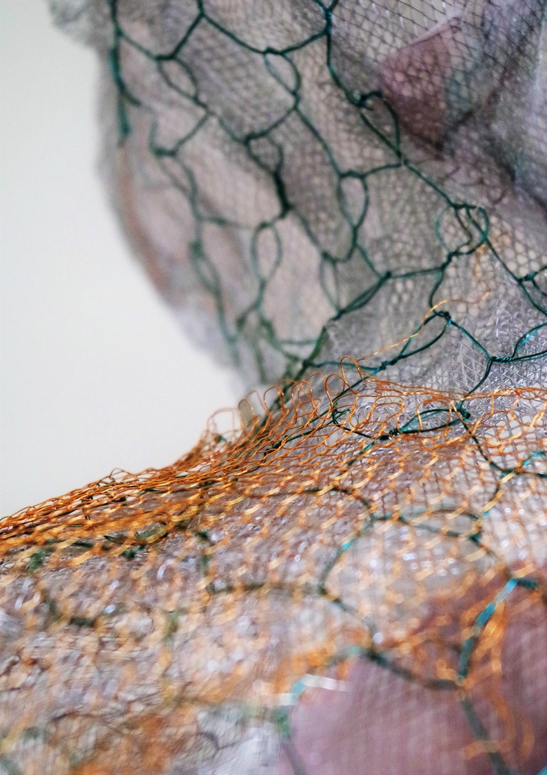 Wire Mesh Sculpture, Original Artwork, Male Bust, Figurine, Torso - Etsy