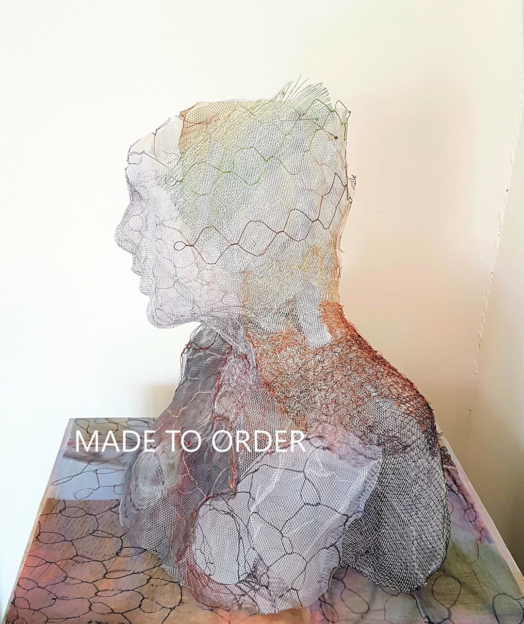 Wire Mesh Sculpture, Original Artwork, Female Bust, Figurine, Torso - Etsy