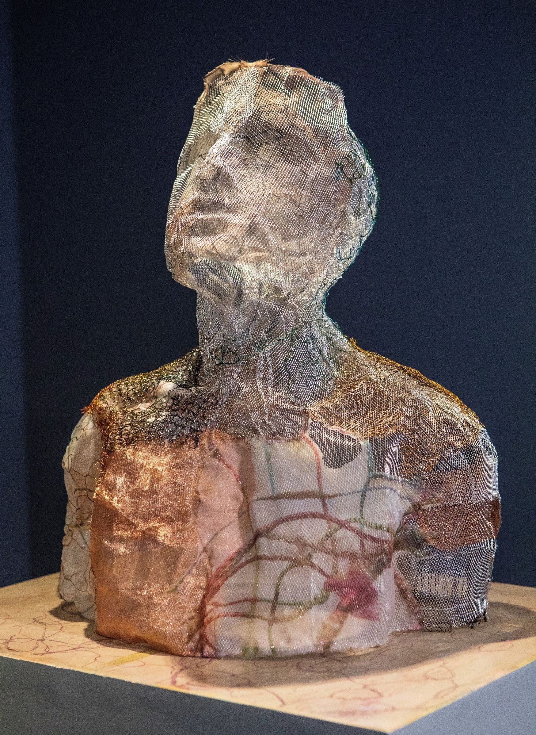 Wire Mesh Sculpture, Original Artwork, Male Bust, Figurine, Torso - Etsy