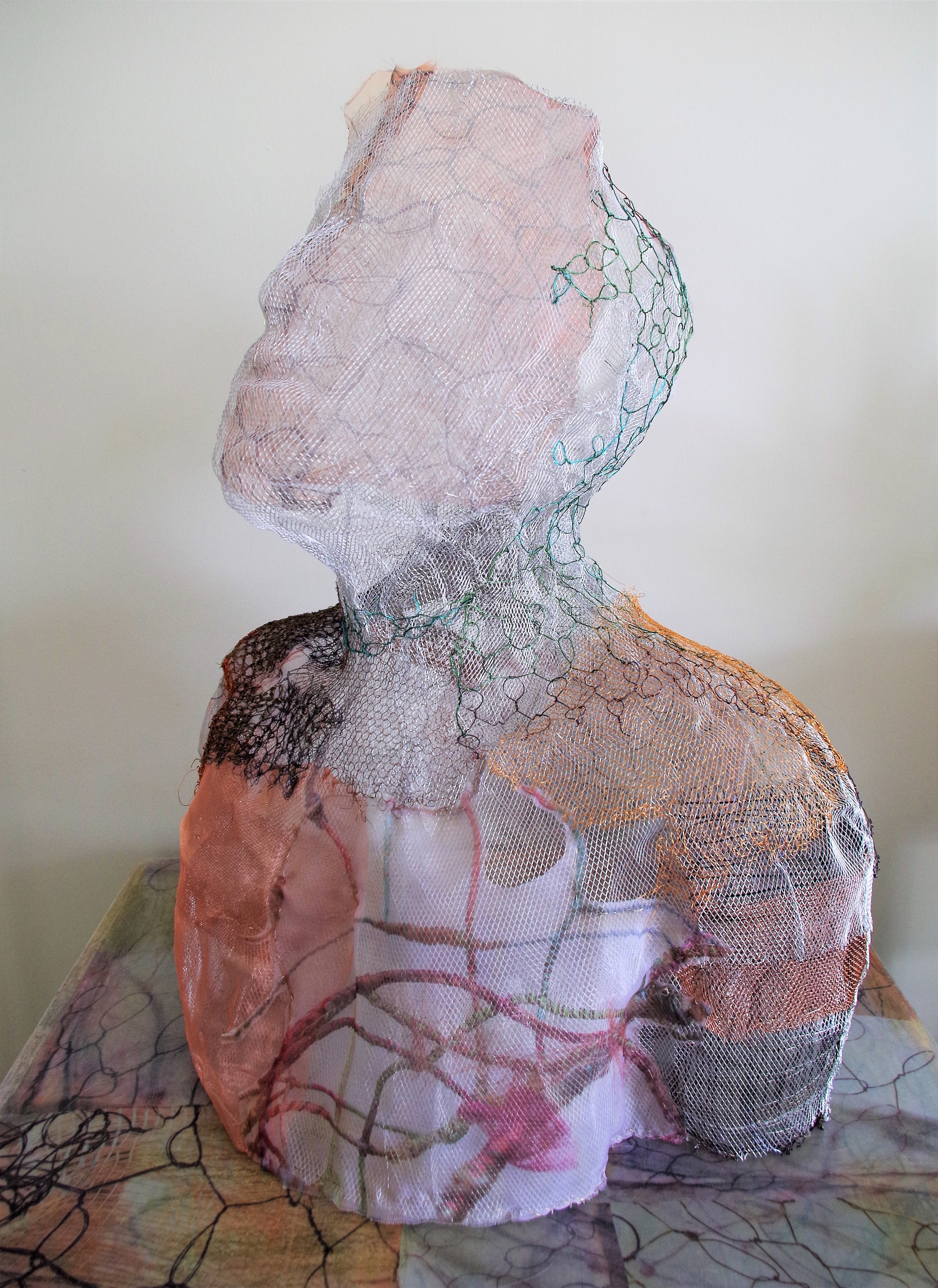 Wire Mesh Sculpture, Original Artwork, Male Bust, Figurine, Torso - Etsy