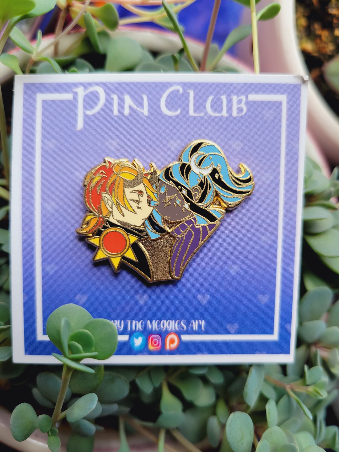 Sun and Moon Hard Enamel Pin - Etsy