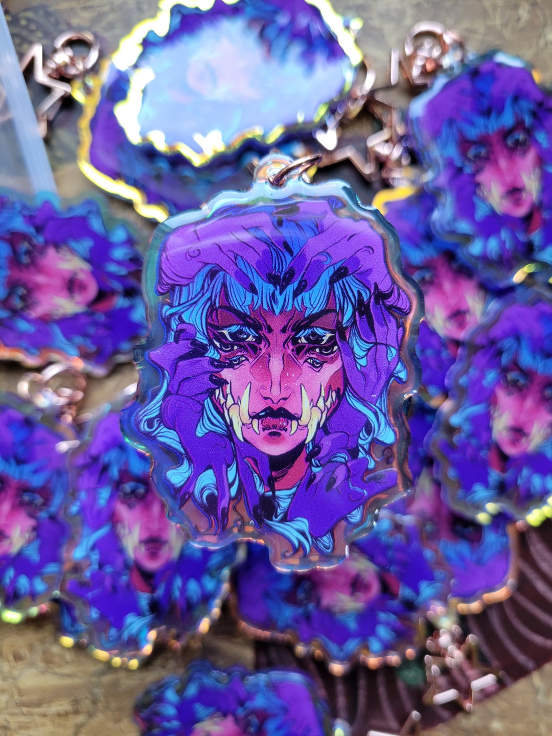 Crytic Colors 2.5” Acrylic Charm Keychain - Etsy