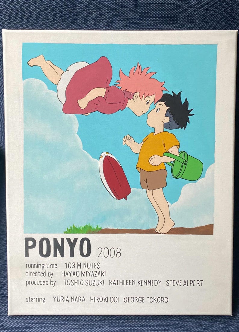 Ponyo Movie Poster Acrylic Painting - Etsy