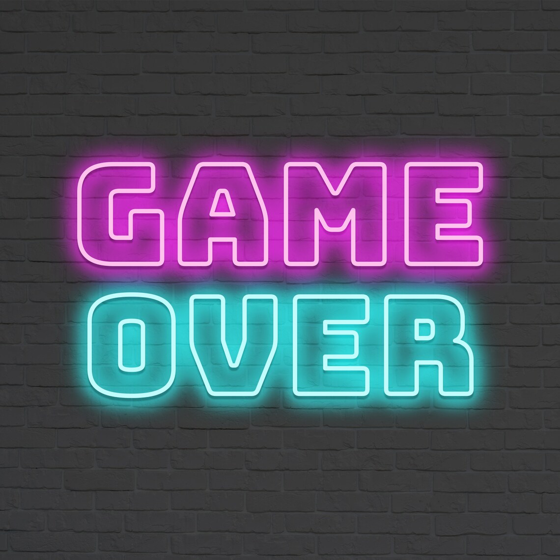 Game Over LED neon Gamer neon Gaming Room LED neon | Etsy
