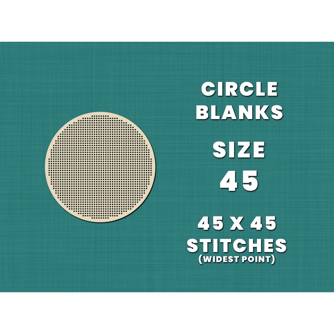 Cross Stitch CIRCLE - SIZE 45 Blanks Bases | Stitchable Wooden Blank ...