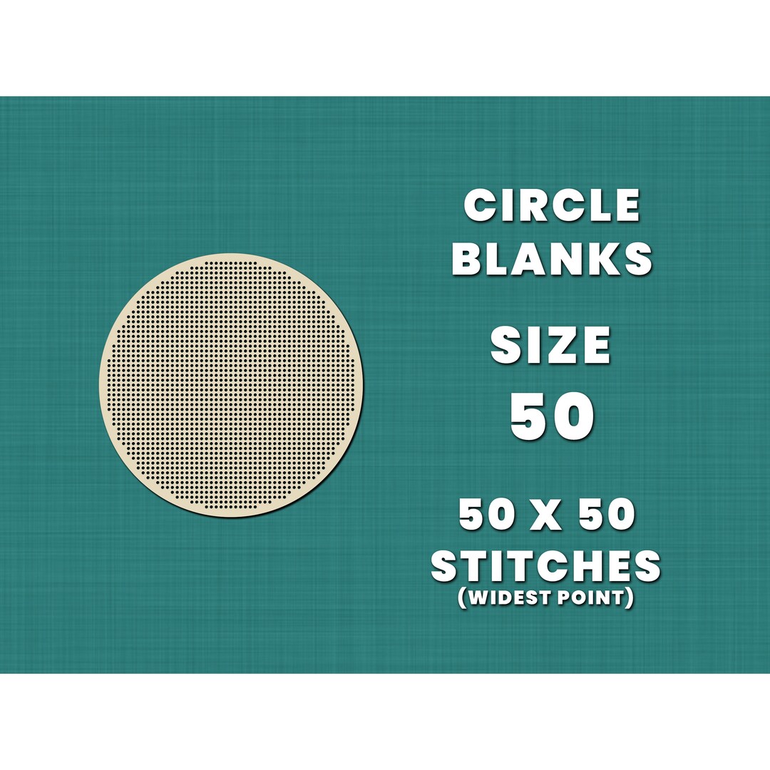 Cross Stitch CIRCLE - SIZE 50 Blanks Bases | Stitchable Wooden Blank ...