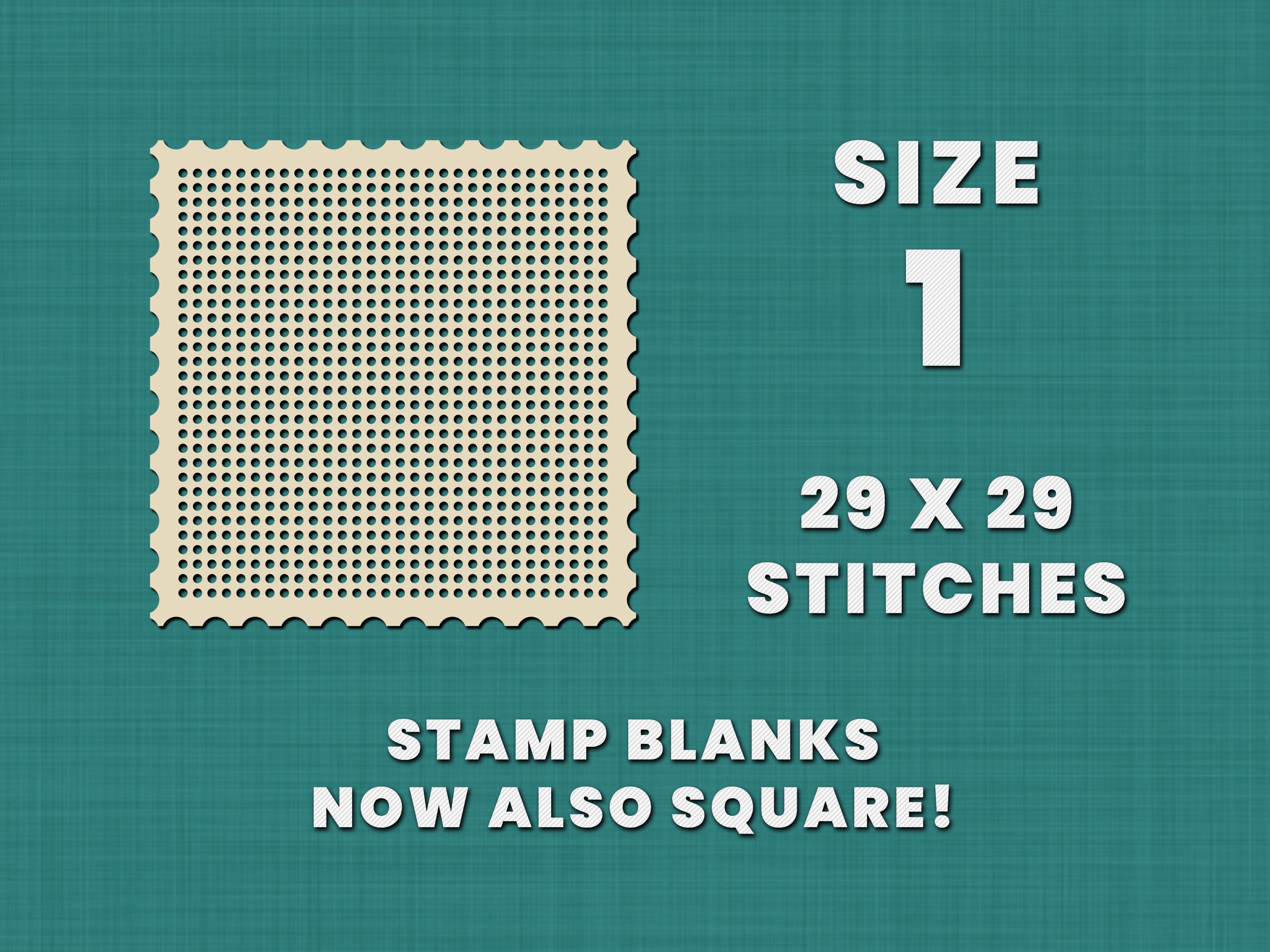 Cross Stitch SQUARE STAMP SIZE 1 Blanks Bases Stitchable - Etsy