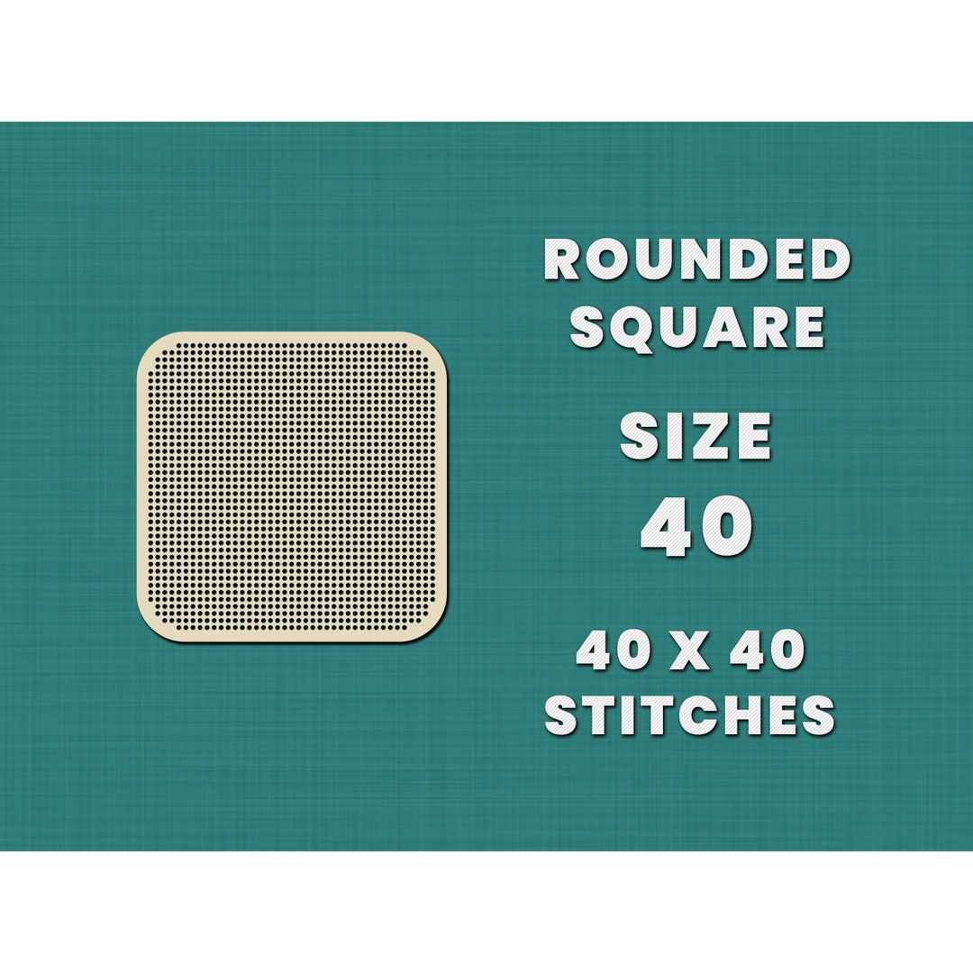 Cross Stitch ROUNDED SQUARE - SIZE 40 Blanks Bases | Stitchable Wooden ...