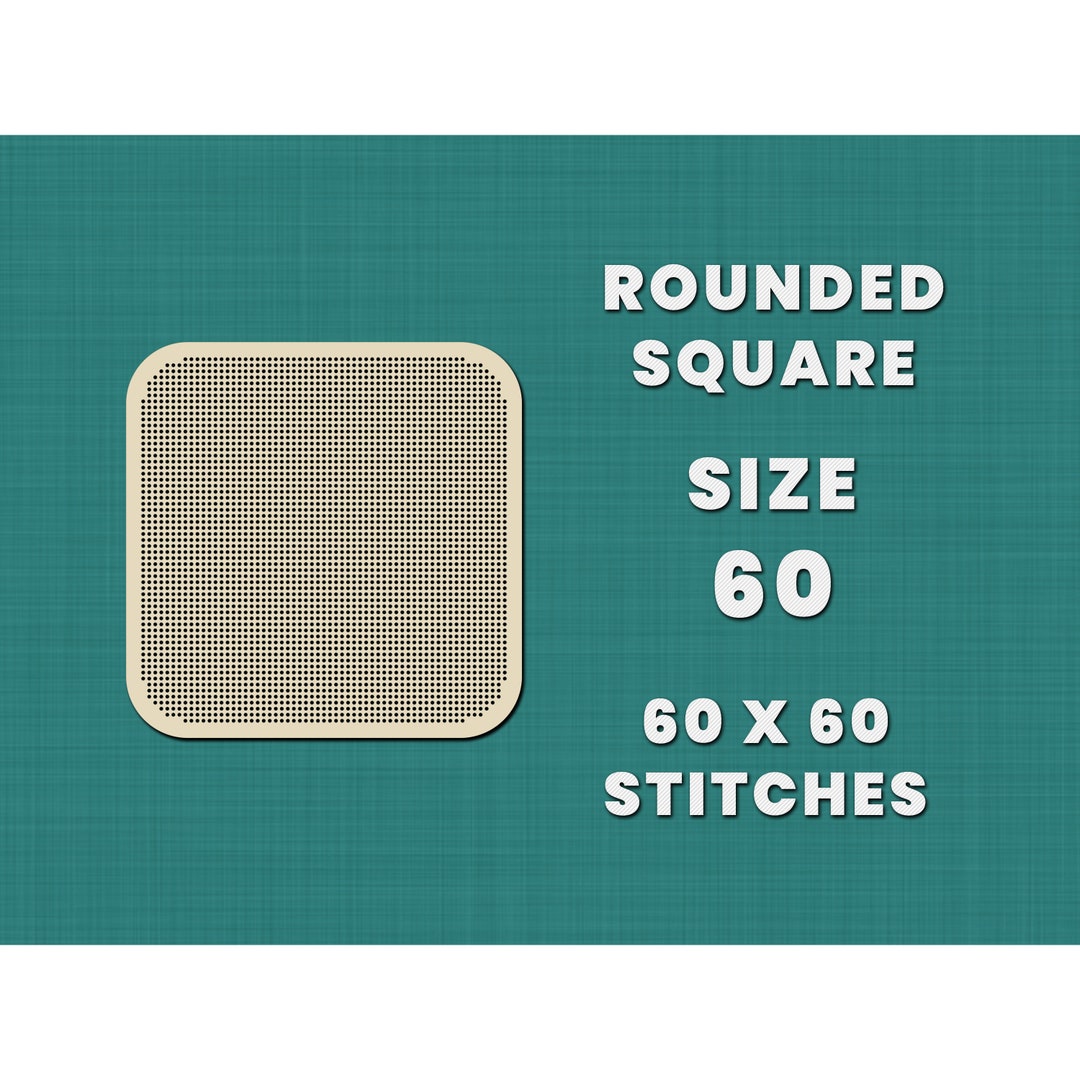 Cross Stitch ROUNDED SQUARE - SIZE 60 Blanks Bases | Stitchable Wooden ...