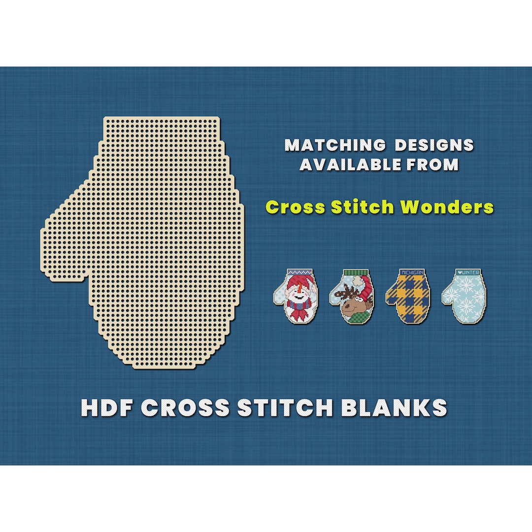 Cross Stitch MITTEN Blanks Bases | Stitchable Wooden Blank | Christmas ...