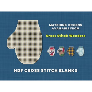 Cross Stitch MITTEN Blanks Bases | Stitchable Wooden Blank | Christmas Gloves Mittens Ornaments ...