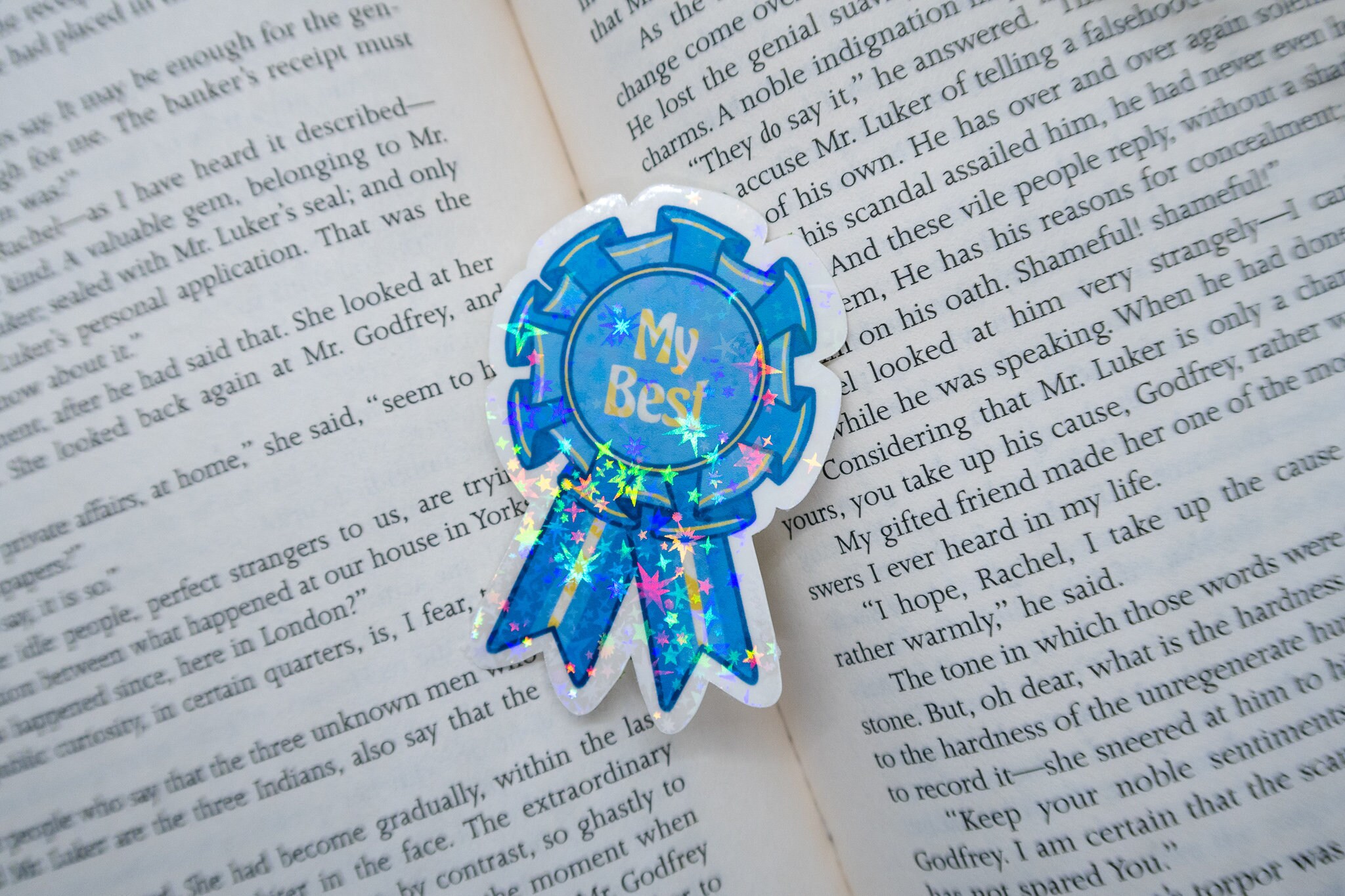 My Best Ribbon Holographic Weatherproof Sticker | Etsy