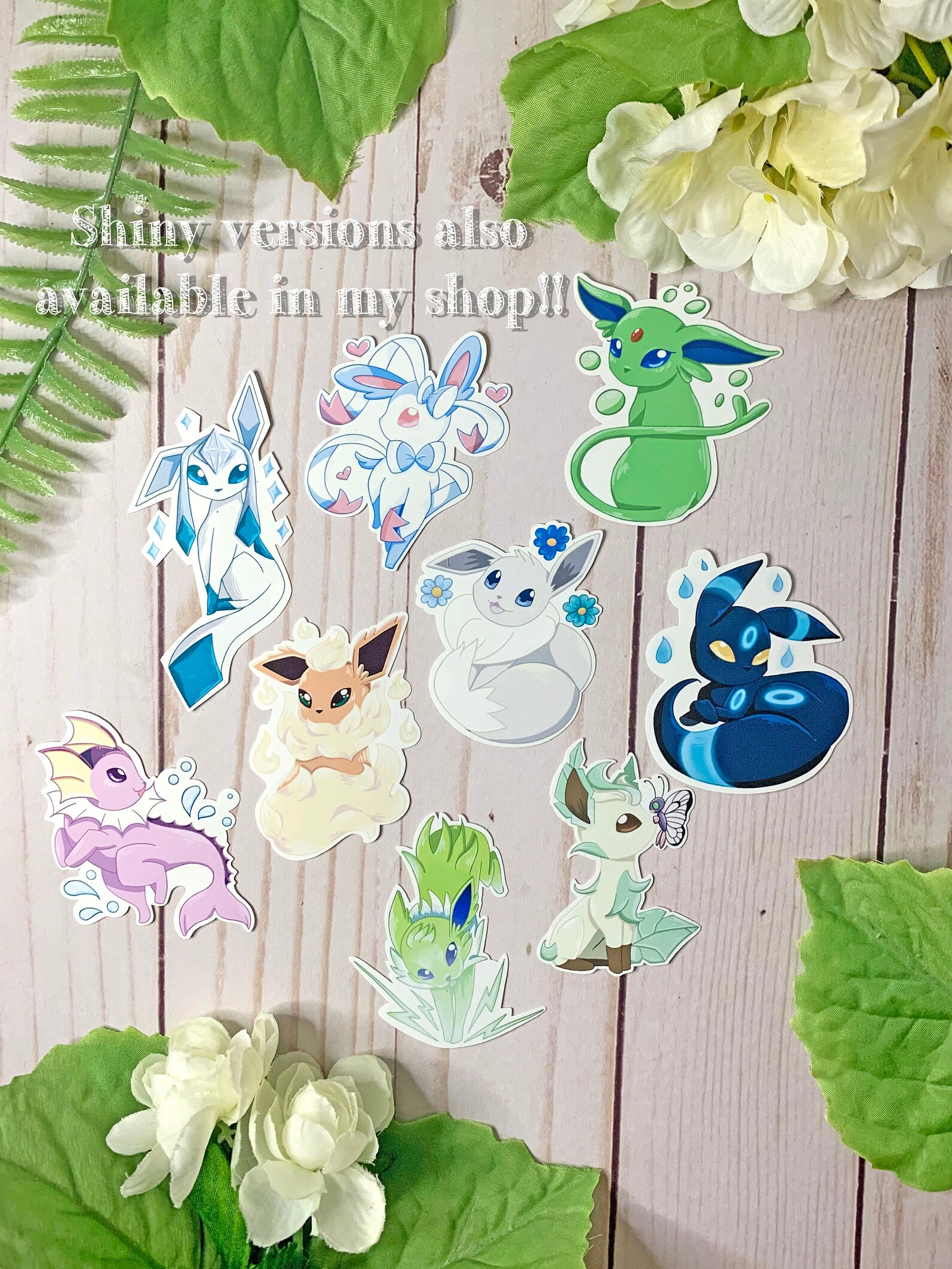 Eeveelution Sticker Set Weatherproof Stickers - Etsy