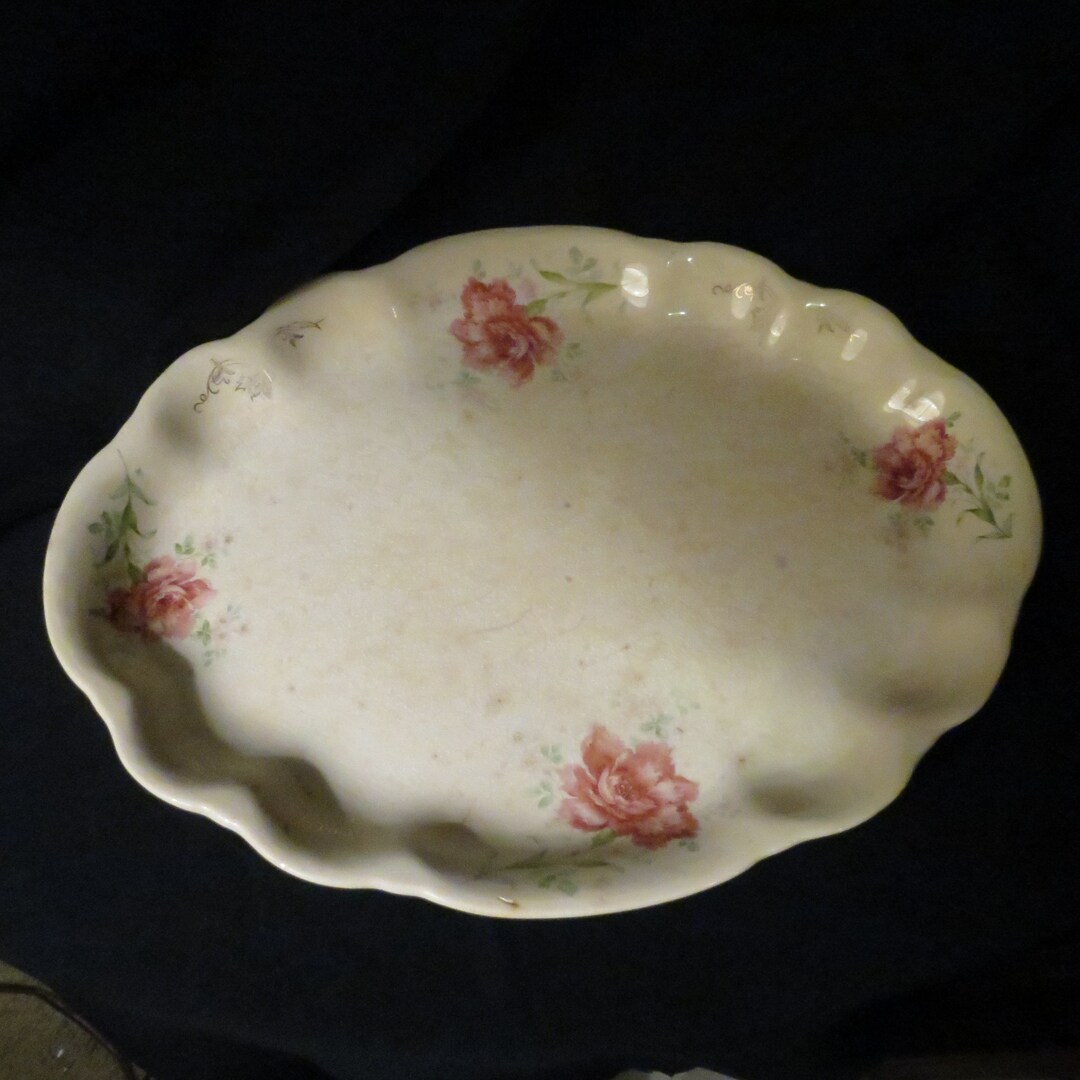 Homer Laughlin Large Ironstone Platter Hudson Pattern With Floral ...