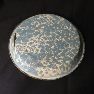 Blue and White Swirl Enamelware Pie Plate - Etsy