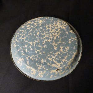 Blue and White Swirl Enamelware Pie Plate - Etsy