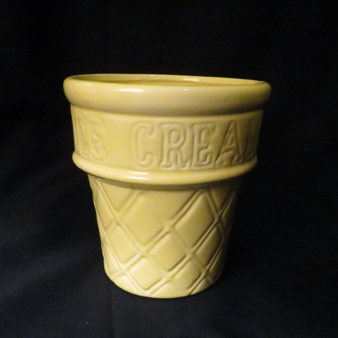 Ice Cream Cone Shaped Vase or Crock Container - Etsy