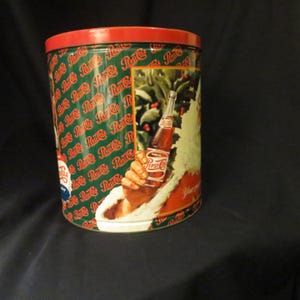 Vintage Christmas Popcorn Tin Santa Claus With Pepsi - Etsy