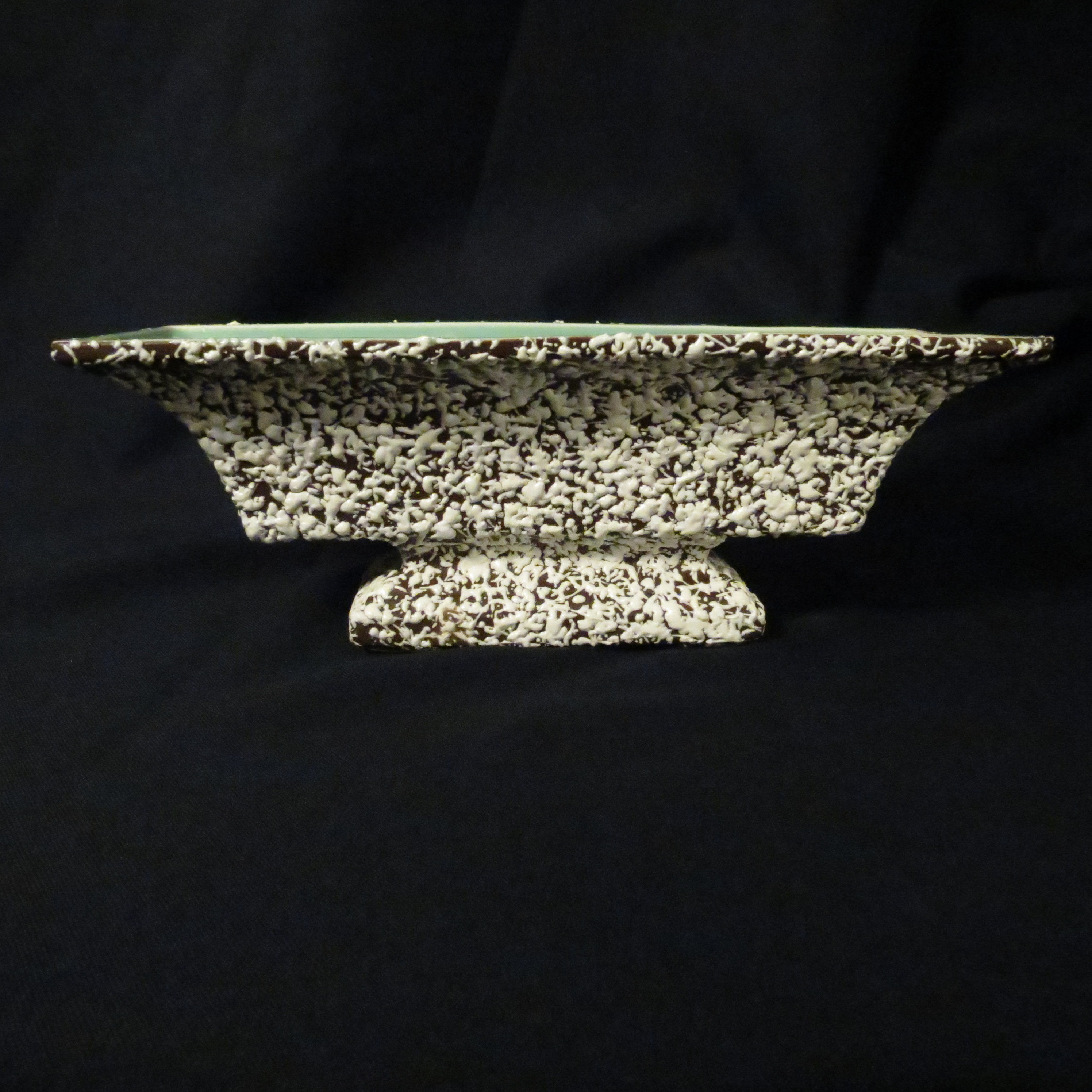 Vintage Black and White Splatter Ware Ceramic Planter With - Etsy