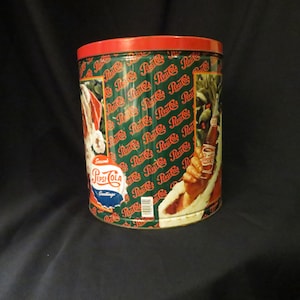 Vintage Christmas Popcorn Tin Santa Claus With Pepsi - Etsy